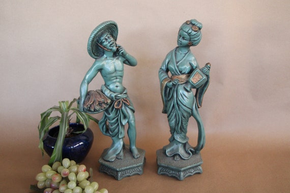 1962 Vintage Universal Statuary Corp Pair of Oriental | Etsy