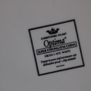 1995 2004 Vintage Christopher Stuart CAFE WHITE Optima Set of Four 4 ...