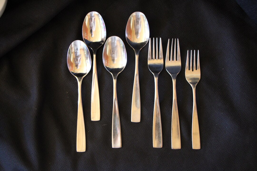Vintage Rogers Stainless Flatware Set: ALLISON / DENMARK Pattern, 7 ...