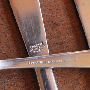 1960's Vintage LINMARK Stainless Flatware LNM2 Lot of 13 Pieces Good to ...