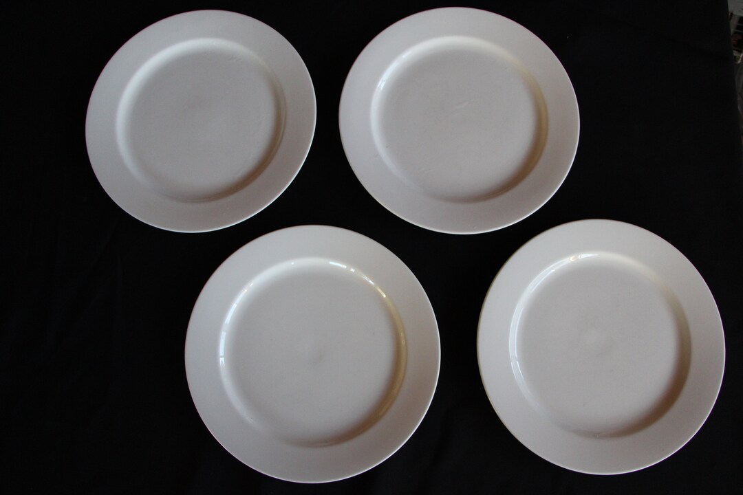 1995 2004 Vintage Christopher Stuart CAFE WHITE Optima Set of Four 4 ...