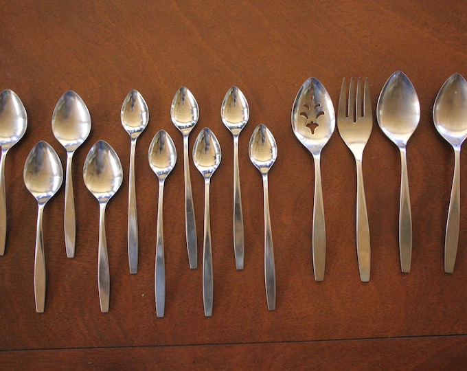 1996 Vintage Oneida / Oneidacraft LIDO Stainless Steel Flatware Lot of ...