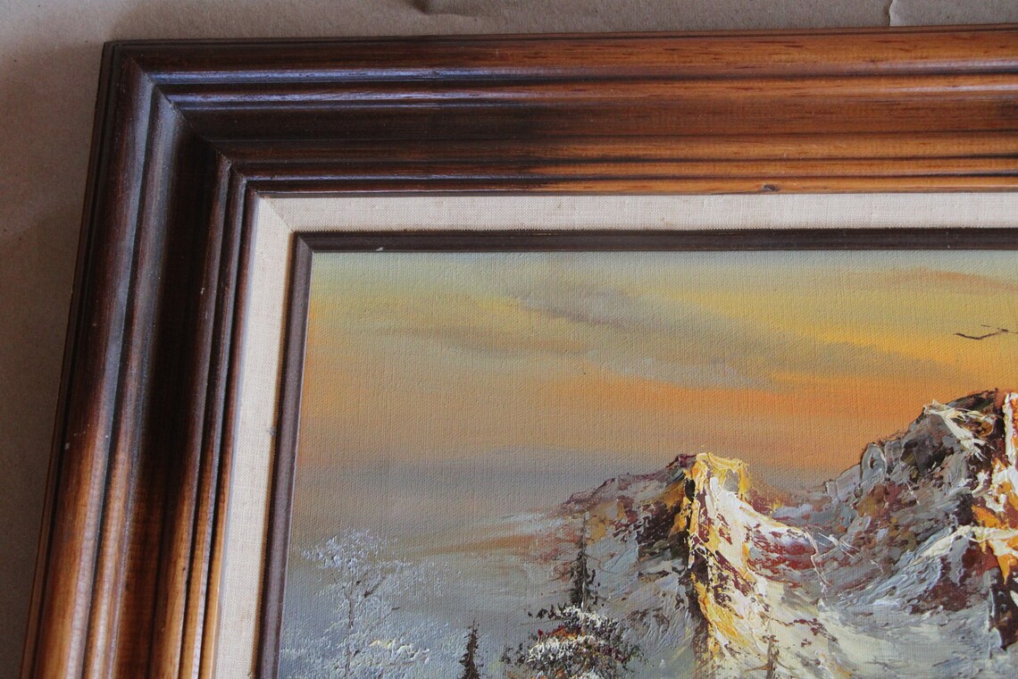 1980's Vintage Oil on Canvas Original Country - Etsy