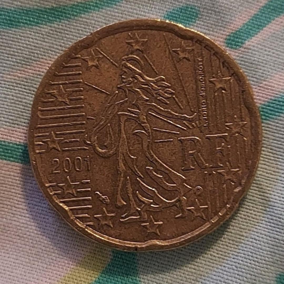 2001 Vintage - Euro 20 Cents RF - Coin - France - Etsy