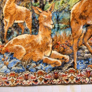 1970's Vintage - Deer Tapestry - Made in Italy - 46 X 68.5 Inches ...