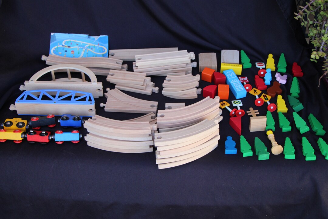 1990's Vintage BRIO TRAIN LOT Wooden 83 Pieces Very Good Condition - Etsy