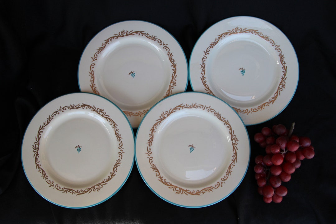 Vintage Pickard China BAROQUE Set of Four 4 Dinner Plates 10 5/8 Inches ...