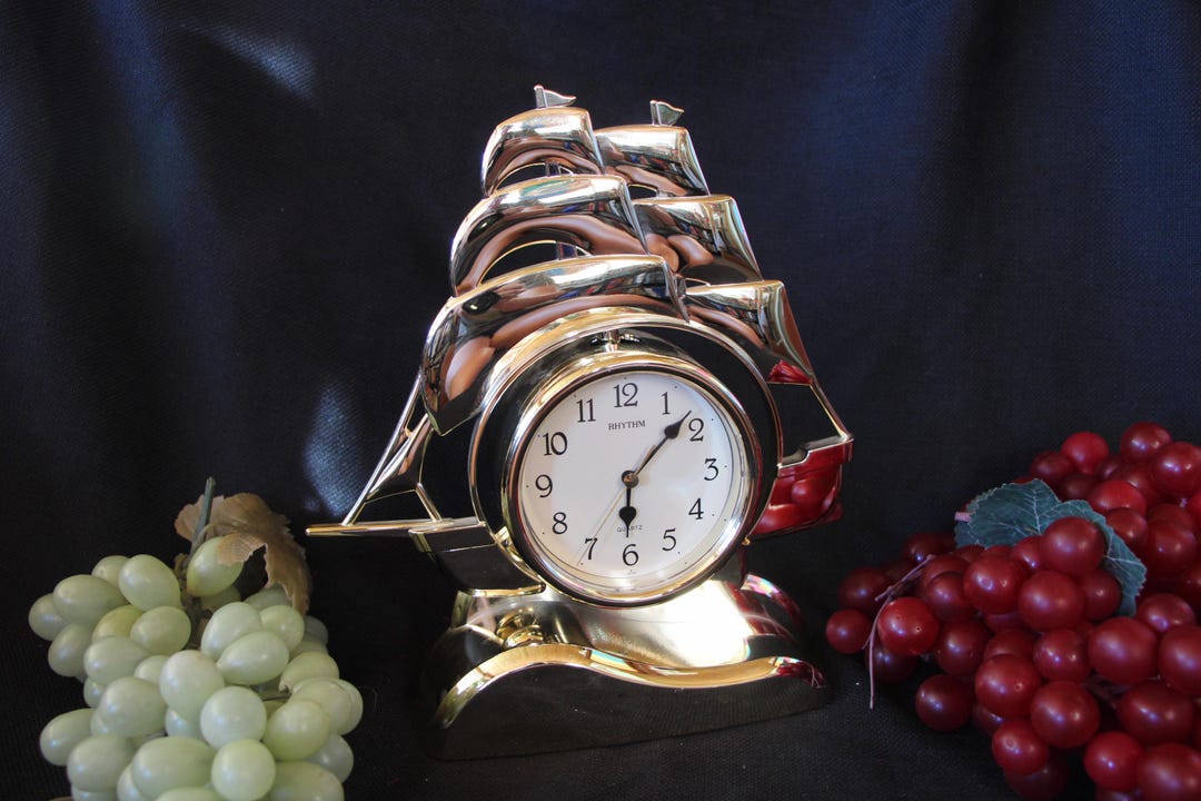 Vintage - Rhythm 4RP705-R18 Sailing Ship Clock - Works - Battery ...