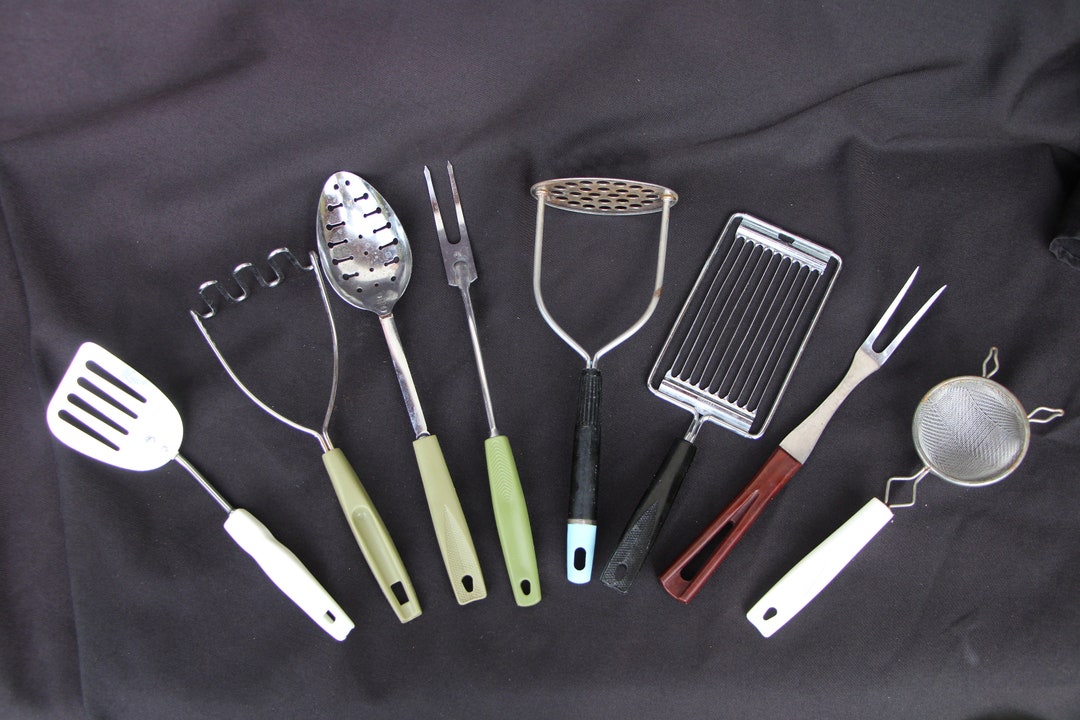 1960's 1970's Vintage Kitchen Utensils Plastic Handles Ekco Chief ...