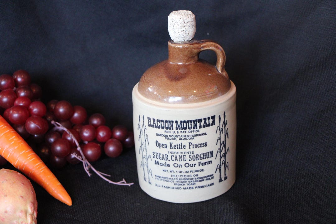Vintage Racoon Mountain Sorghum Syrup Stone Ware Crock, Gorgeous ...