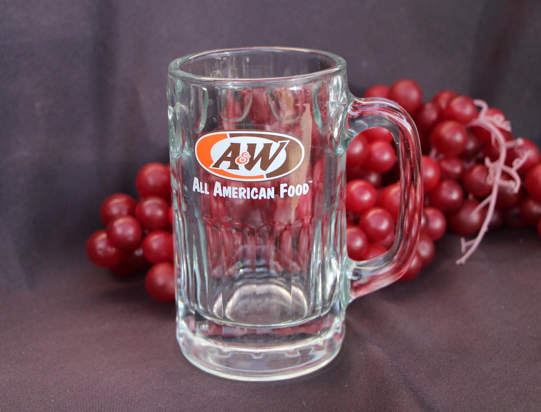 1995 - 2007 Vintage - A & W Root Beer - Glass Mug - 5 7/8" Tall - Very ...