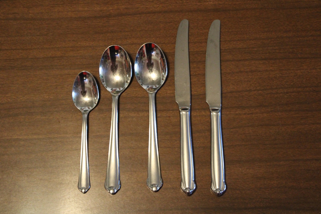 1999 Vintage Mikasa CLASSICO SATIN Stainless Steel Flatware Lot of Five ...