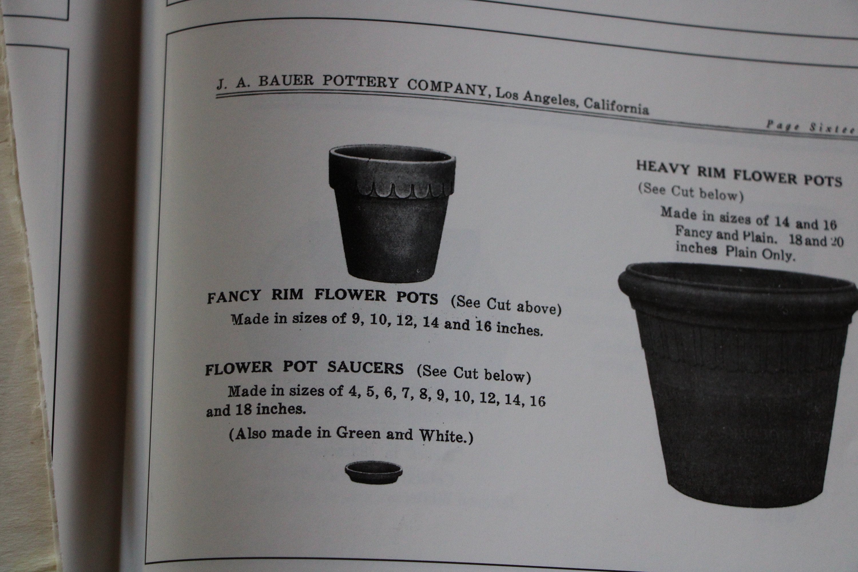 1910 1930 Vintage Bauer Pottery FANCY RIM Flower Pot 10 | Etsy