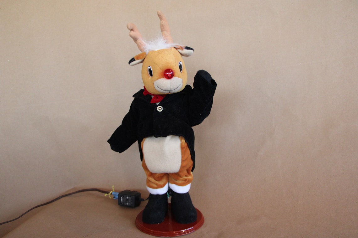 1977 Vintage Musical Dancing Rudolph 17 inches tall | Etsy