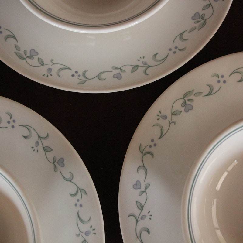 Corelle Blue Heart Dishes - Etsy