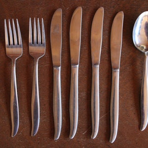 1960's Vintage LINMARK Stainless Flatware LNM2 Lot of 13 Pieces Good to ...