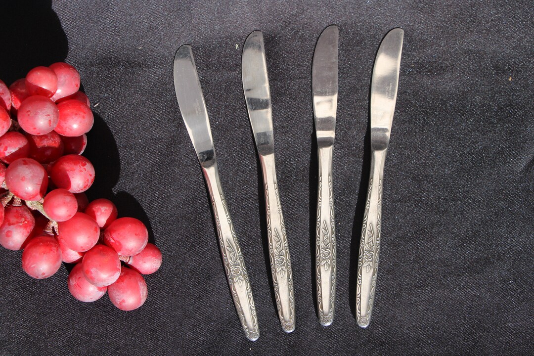 1960's Vintage - Interpur Stainless Flatware - INR3 (roses) - Lot of ...
