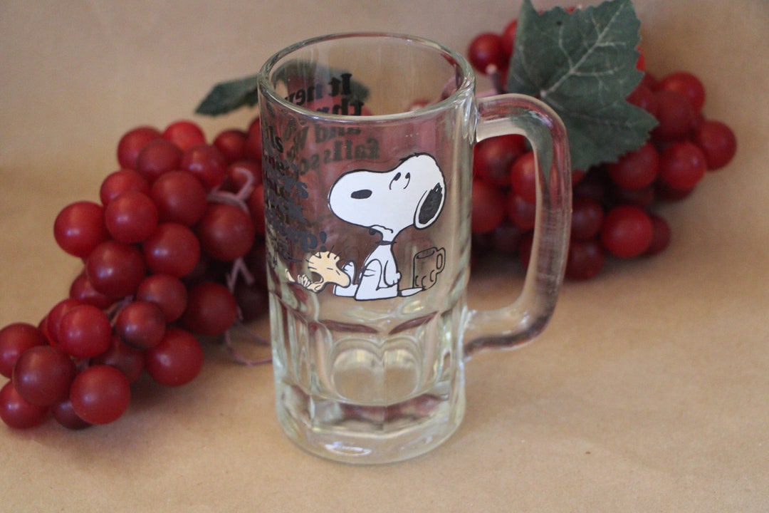 1970's Vintage Snoopy & Woodstock from Peanuts ROOT BEER MUG 5.75 Tall ...