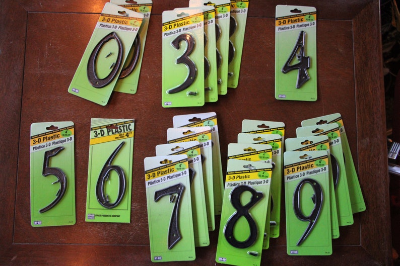 Vintage HY-KO House Numbers: Reflective, Aluminum or 3D Plastic - Etsy