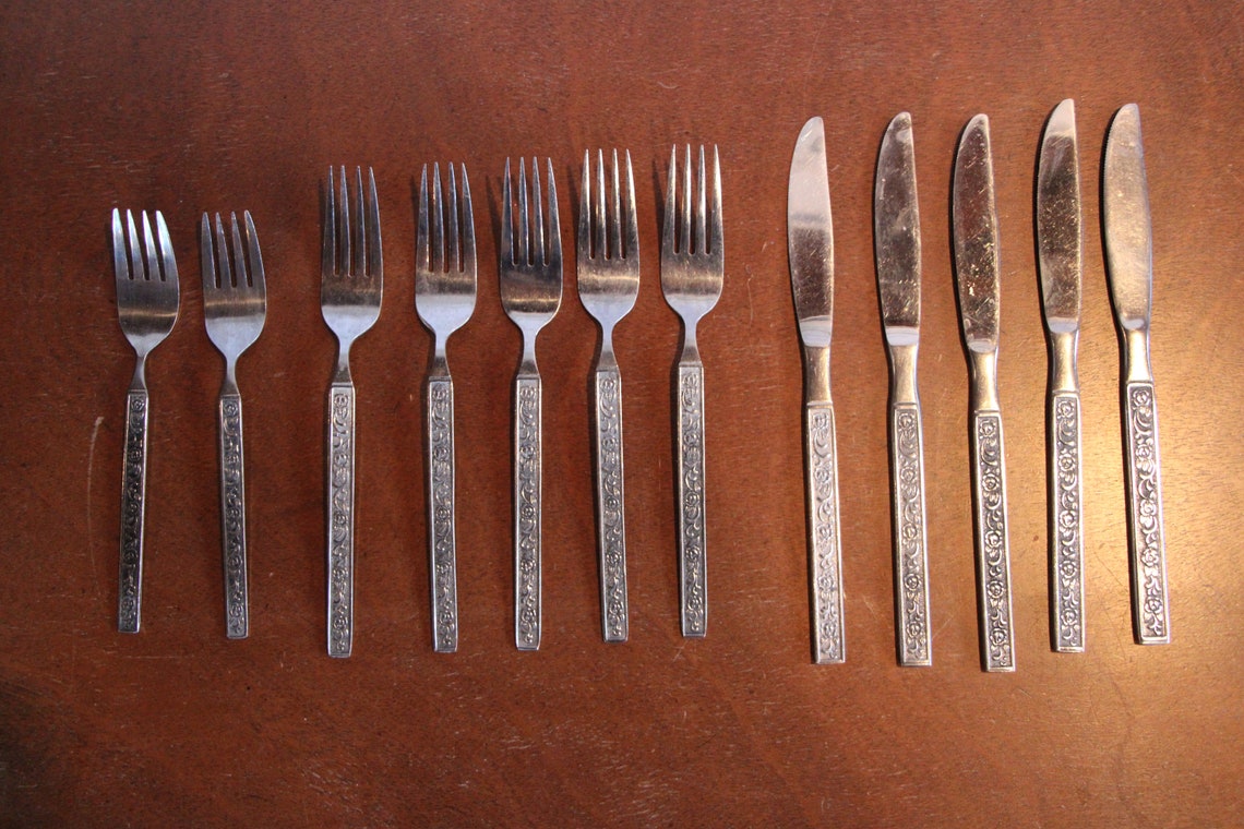 1970s 1980's Vintage National Stainless Steel Flatware | Etsy 1970s 1980's Vintage National Stainless Steel Flatware | Etsy