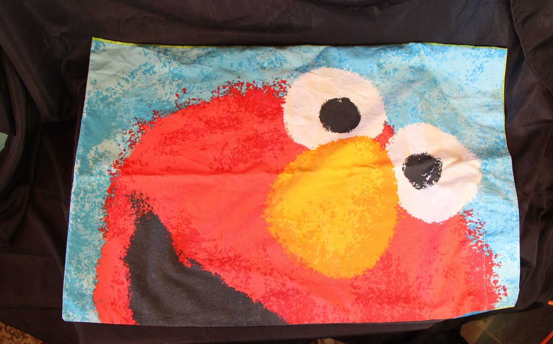 Vintage Sesame Street Pillowcase – Elmo & Cookie Monster, Standard Size ...