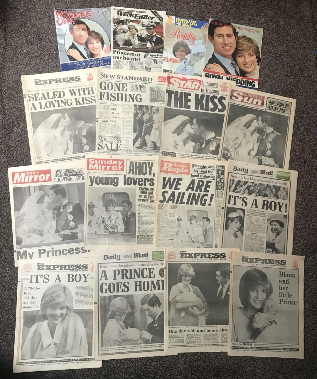 Princess Diana / Prince Charles - British Wedding Newspapers ...