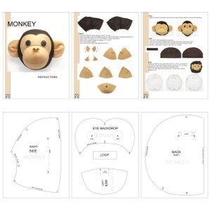 MONKEY PDF Pattern With Instructions - Etsy