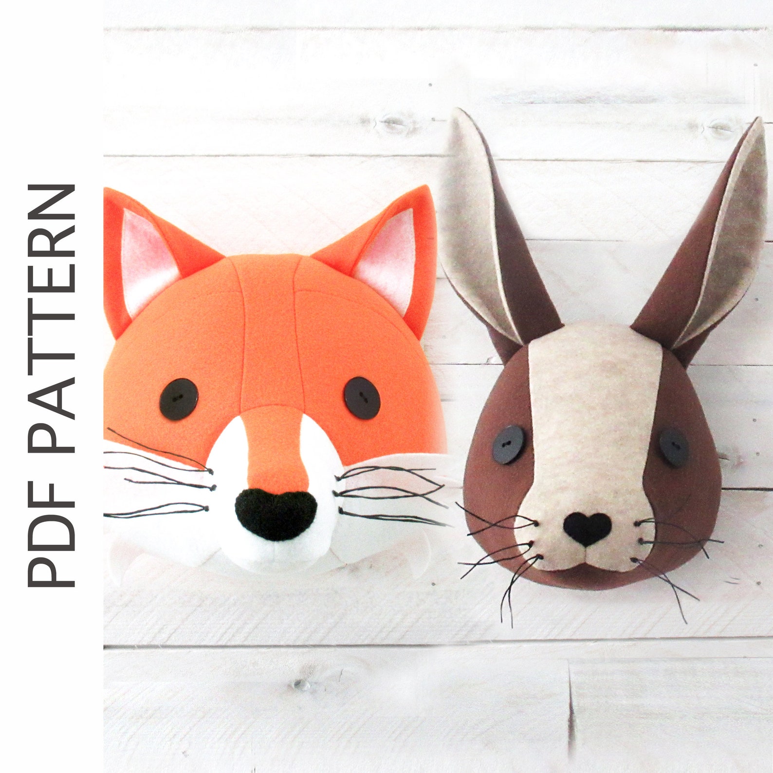 FOX & RABBIT PDF Patterns with Instructions | Etsy