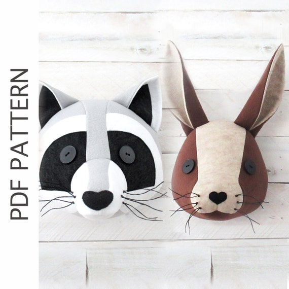 RACCOON & RABBIT PDF Patterns with Instructions | Etsy