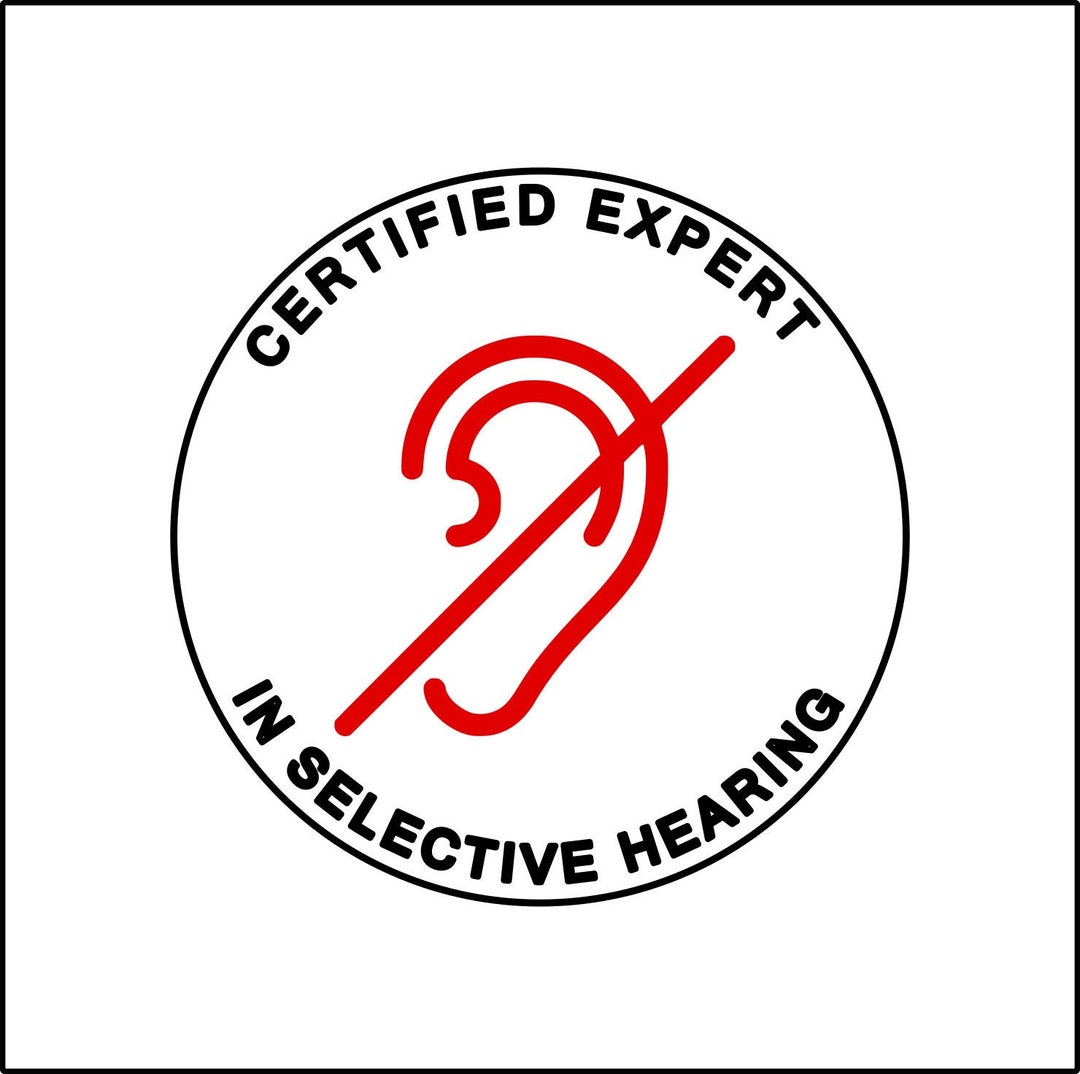 Selective Hearing Sticker - Etsy