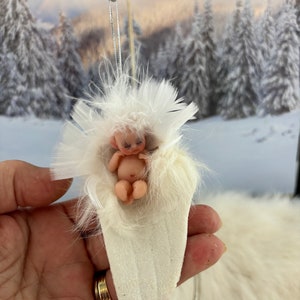 Micro Miniature Fairy Baby Ornament, Angel Wing - Etsy Canada