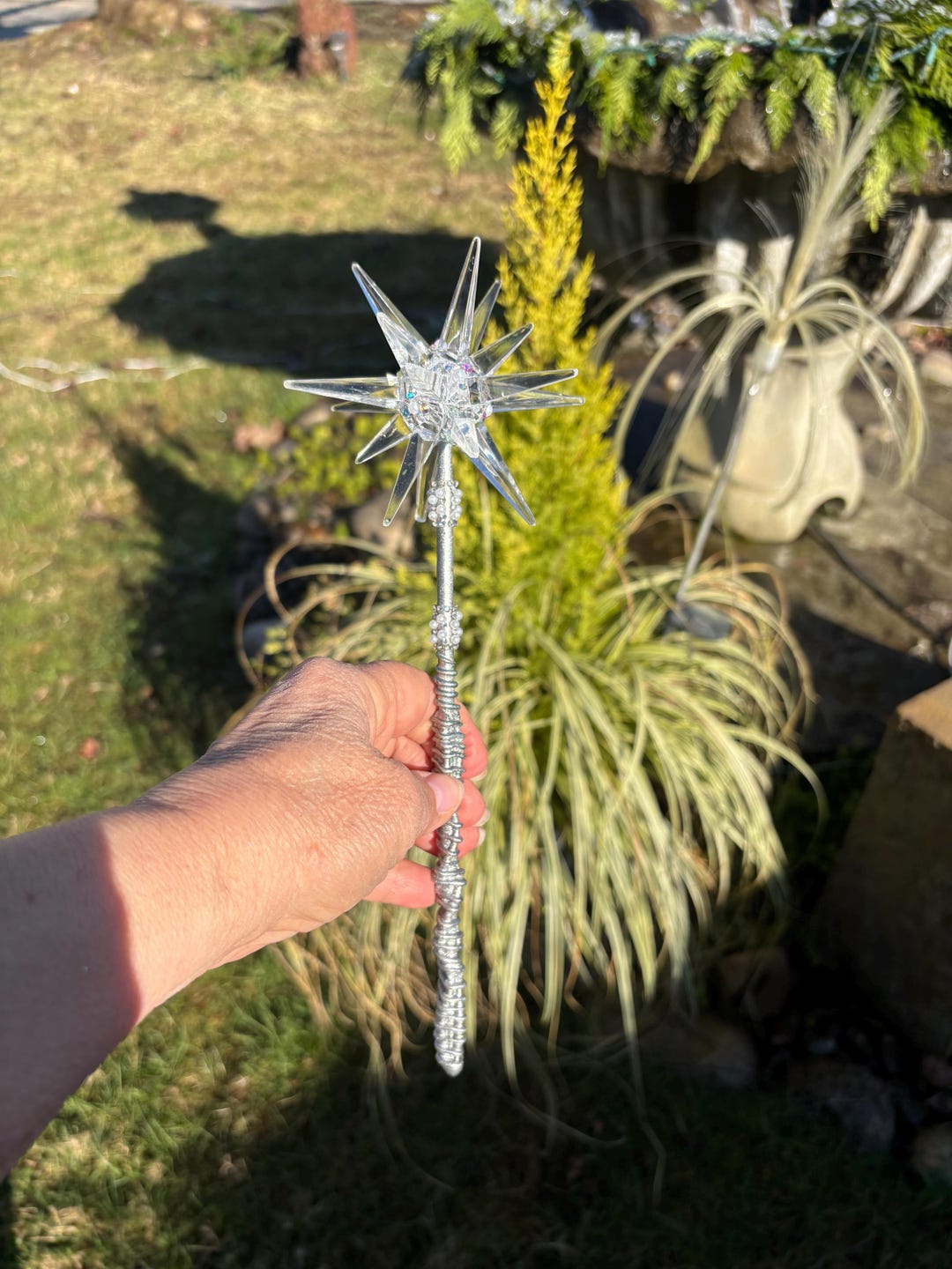 Silver Acrylic Starburst Wand, Wizard, Magical - Etsy