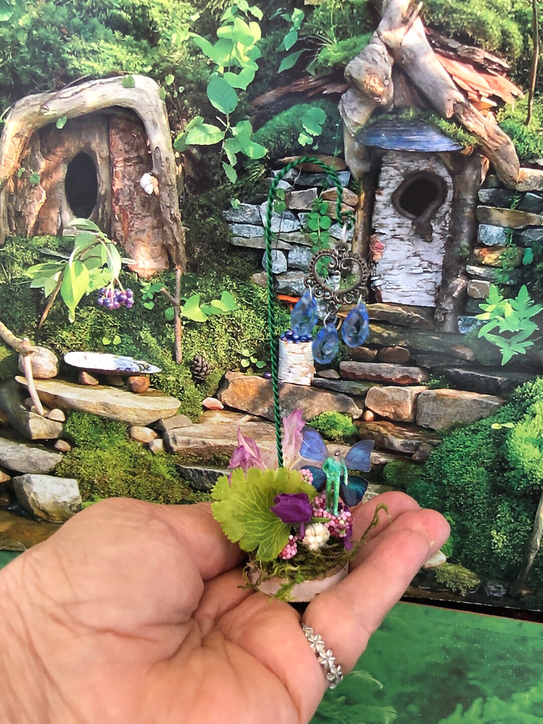Fairy in a Fairy Garden, Light Blue Micro Miniature Fairy - Etsy