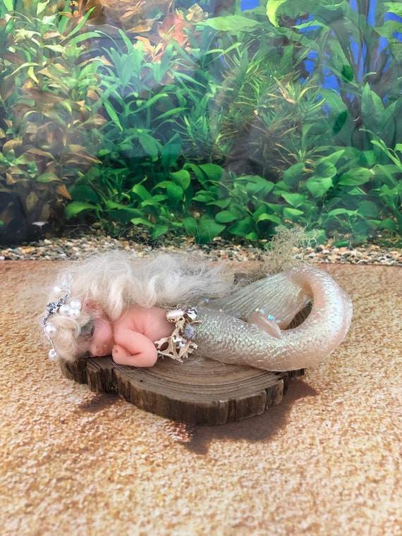 Mermaid Lakelyn Princess Polymer Clay Mermaid Miniature - Etsy