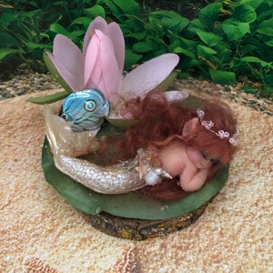 Mermaid, Polymer Clay Mermaid, Miniature Mermaid, Mermaid Girl, Mermaid ...