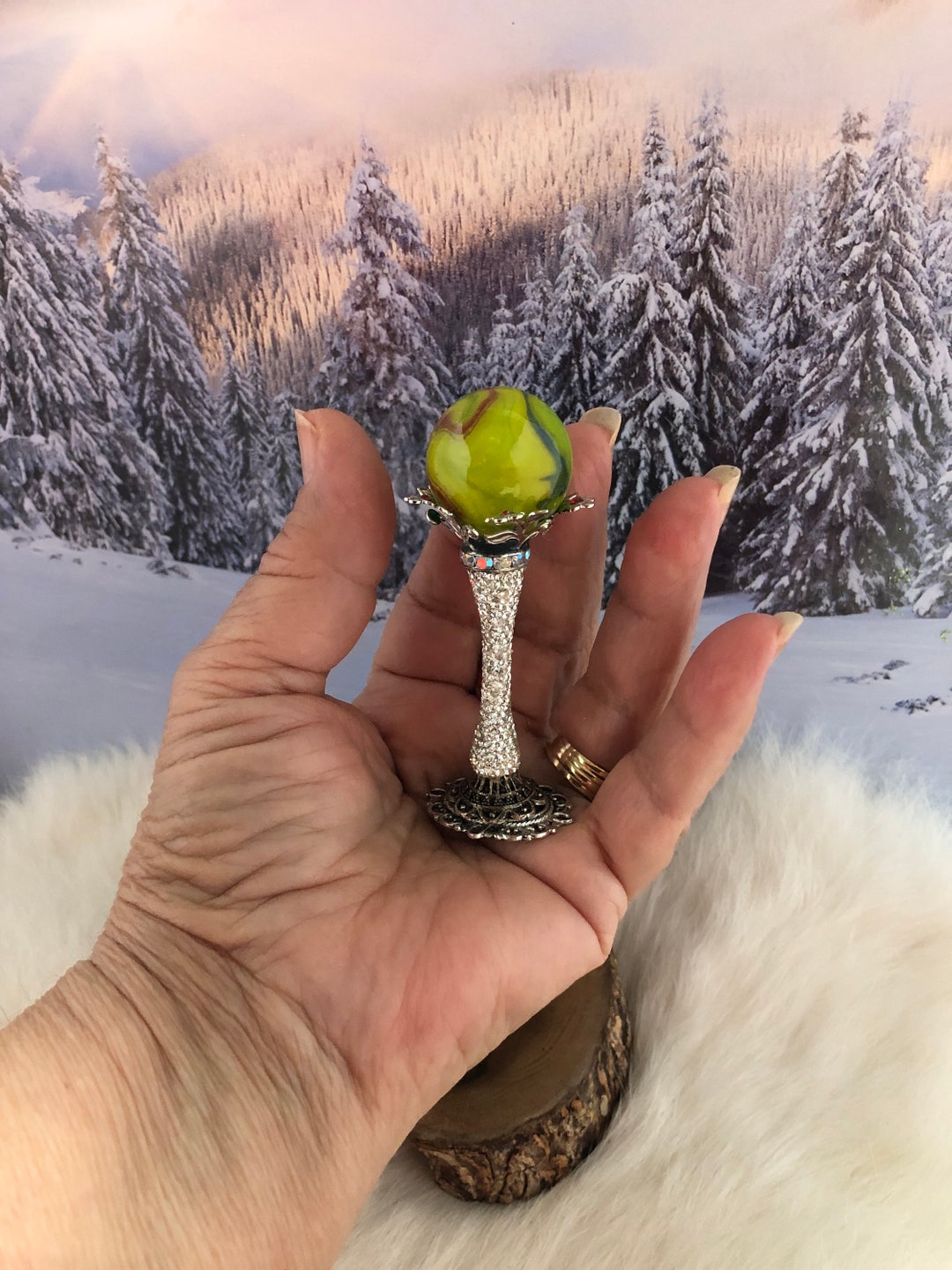Fairy Garden Gazing Ball, Crystal Ball, Fortune Telling, Dollhouse ...