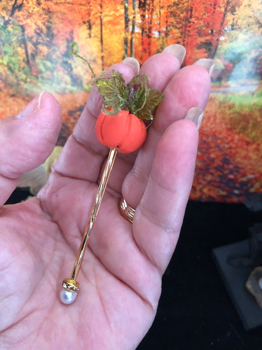 Pumpkin Fairy Wand, Halloween, Fairy Wand, Miniature Magical Wand ...