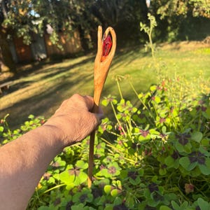 12 Inch Miniature Wizard Staff: Onward Inspired Hand Carved Apple Wood ...