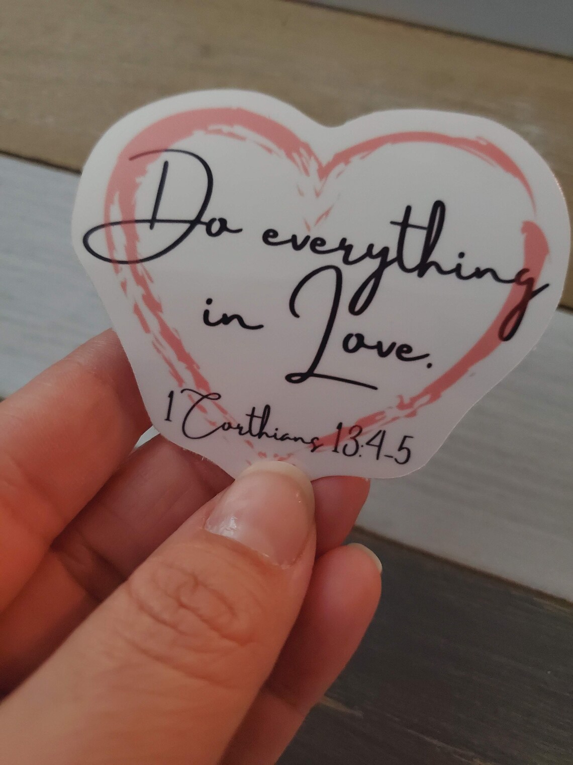 Do Everything In Love Heart Sticker/Waterproof Sticker/1 | Etsy