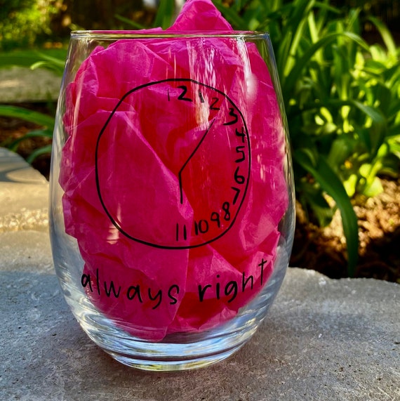 Always Right SLP Wine Glass Left Neglect Clock Drawing | Etsy