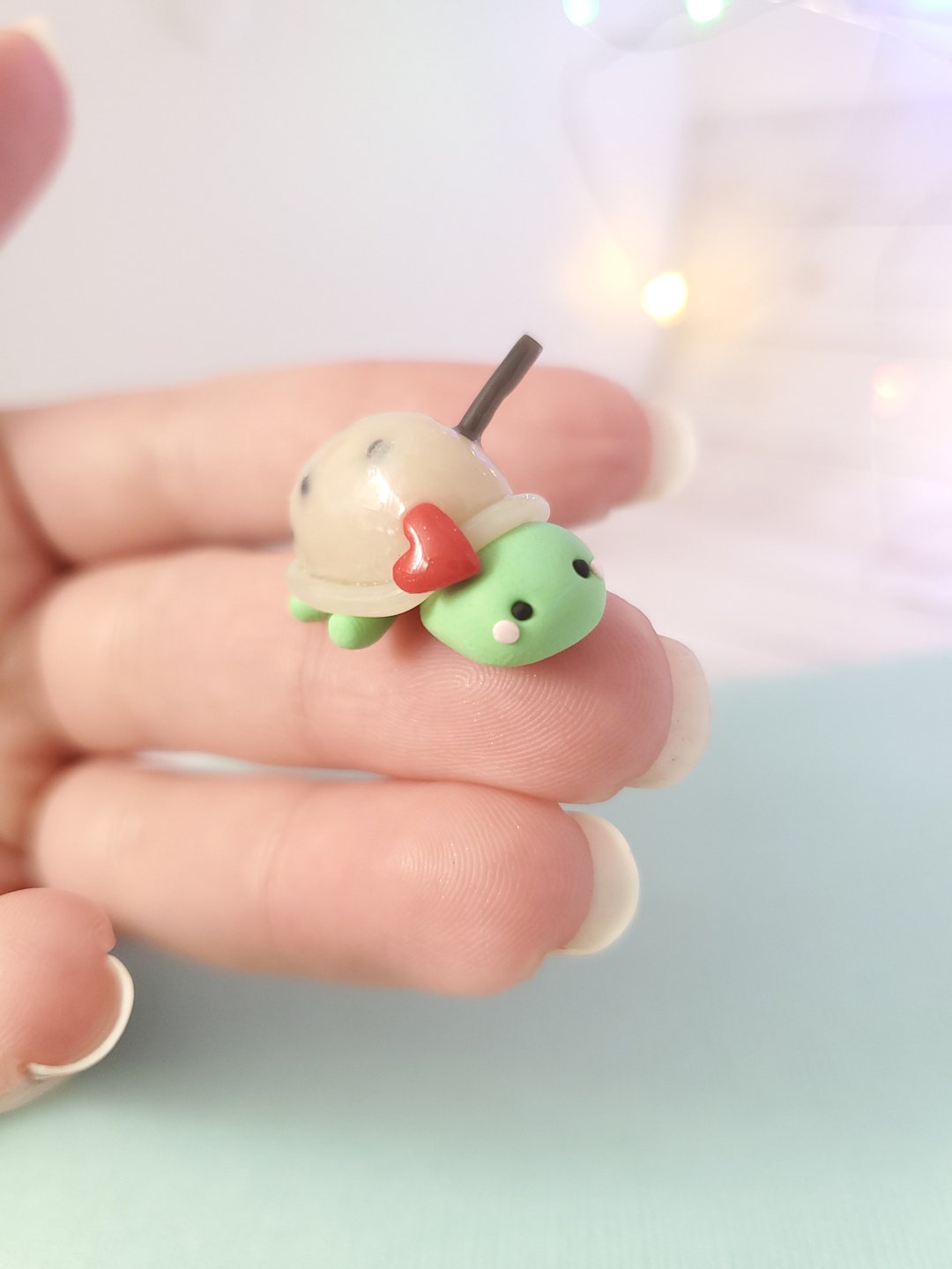 Boba Tea Turtle Figure - Etsy
