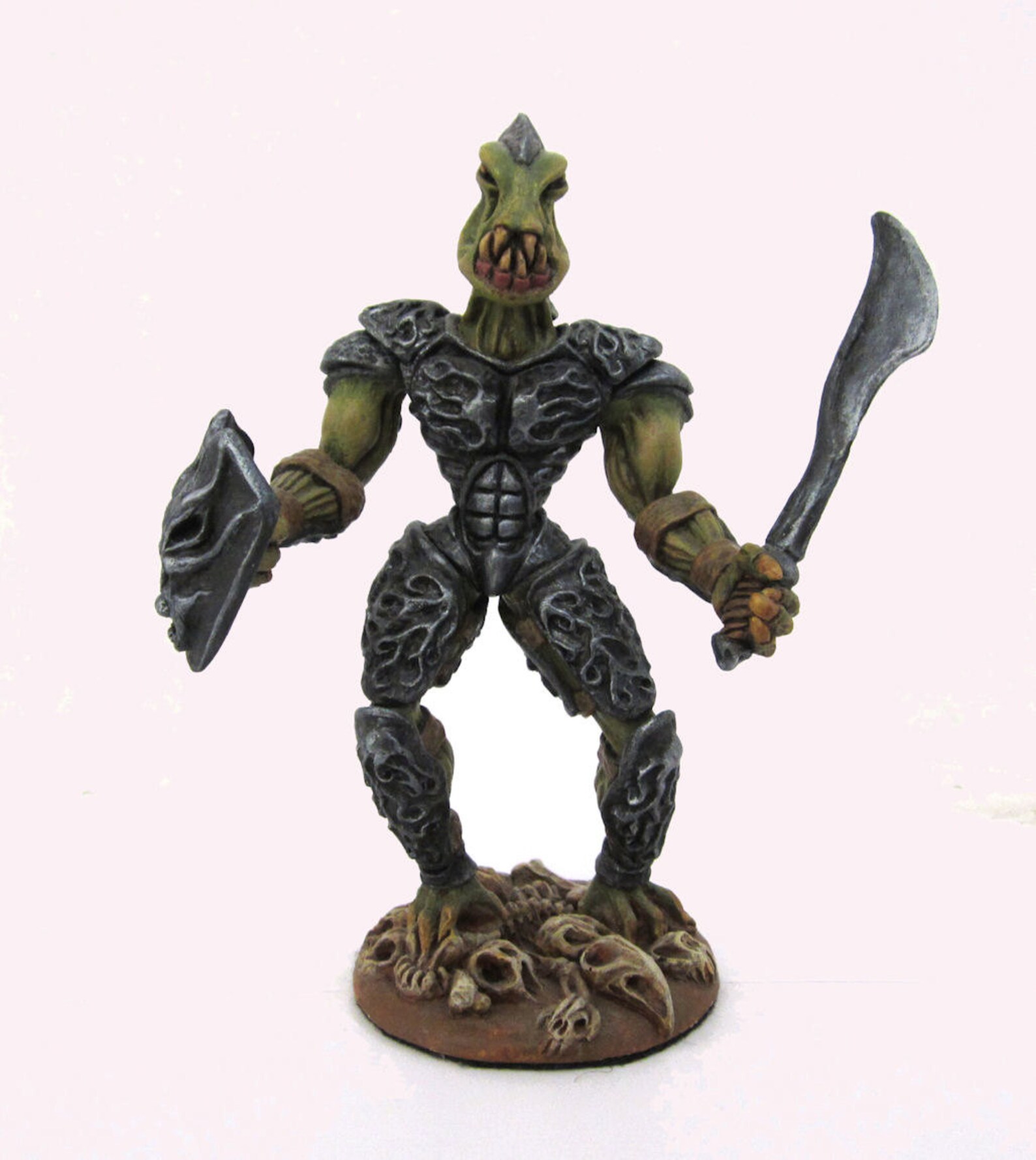 Fantasy Lizard Man Reptile Warrior With Sword and Shield - Etsy