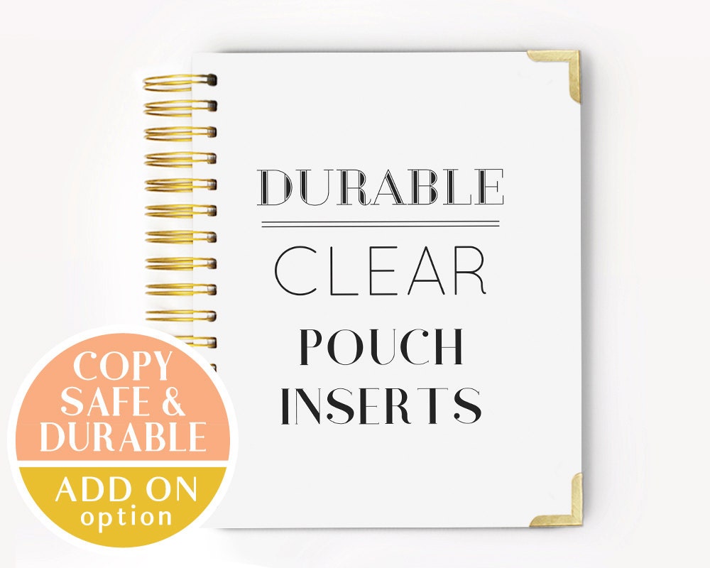 Add on for Durable Clear Pouch Inserts for Any Planner - Etsy