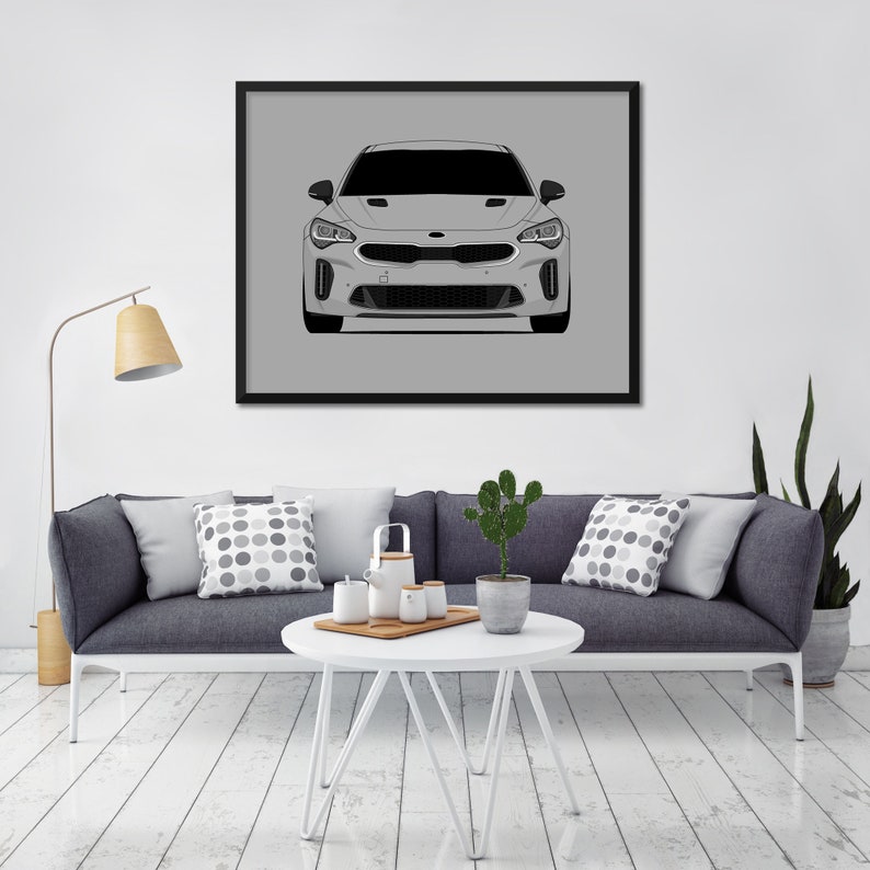 Kia Stinger (2018-2020) Car Poster Print Wall Art Decor CX1 (unframed ...