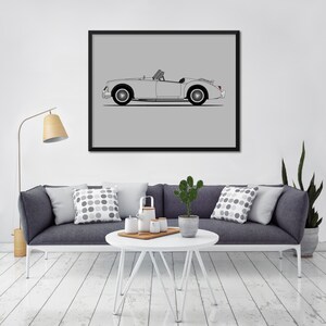 MG MGA Roadster (1955-1962) (side Profile) Inspired Car Poster Print ...