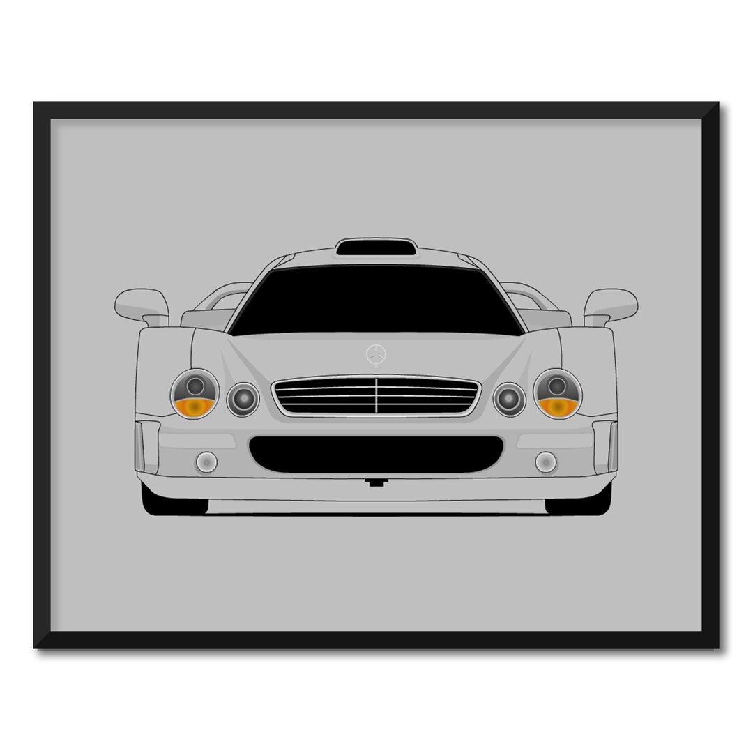 Mercedes-benz CLK GTR (1998-1999) Car Poster Print Wall Art Decor CX1 ...