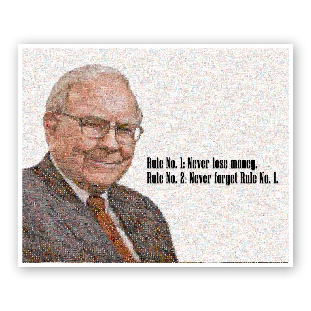 Warren Buffett Inspired Poster Photo Mosaic Gift Investing Wisdom From ...