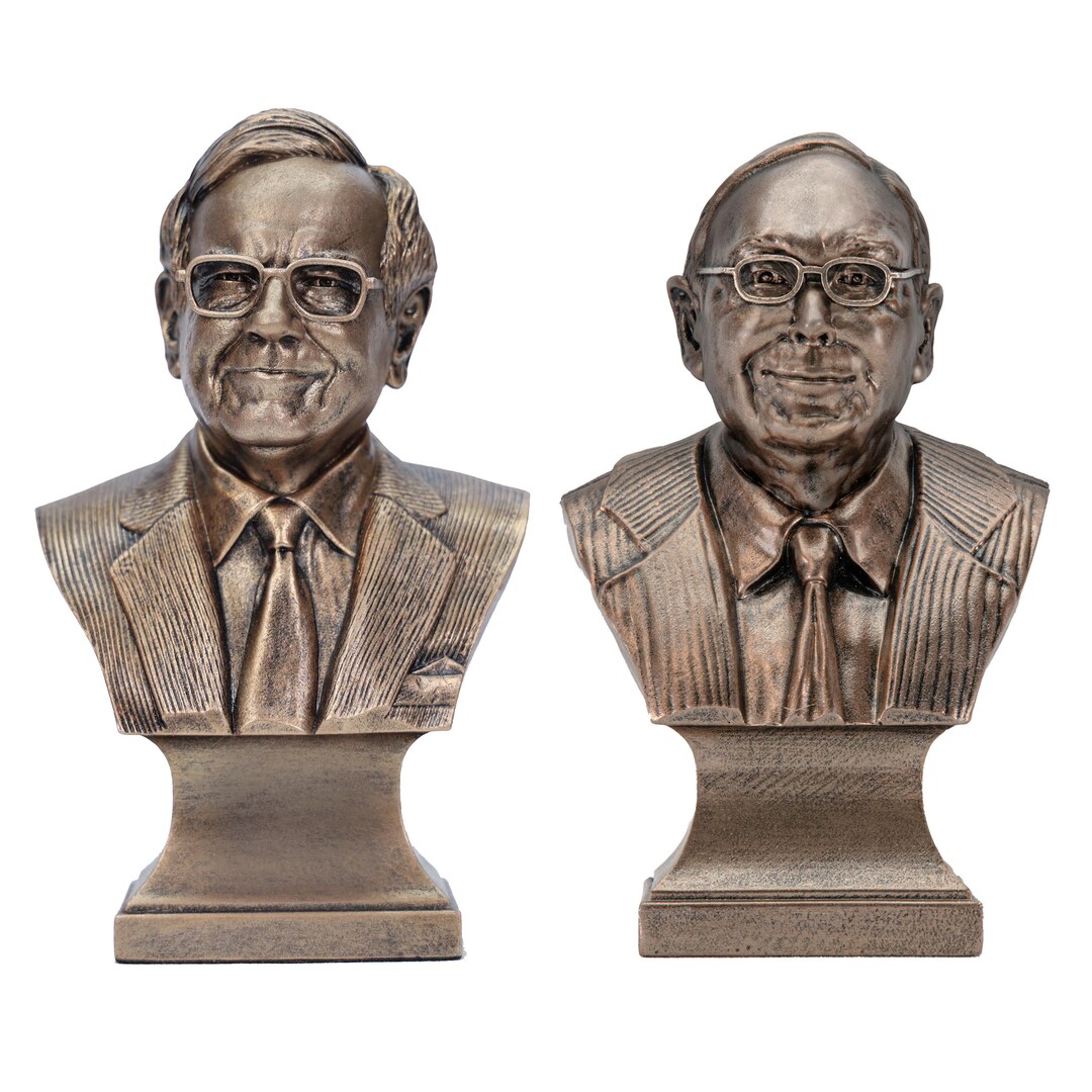 Warren Buffett and Charlie Munger Bust Statue Set Sculpture Berkshire ...
