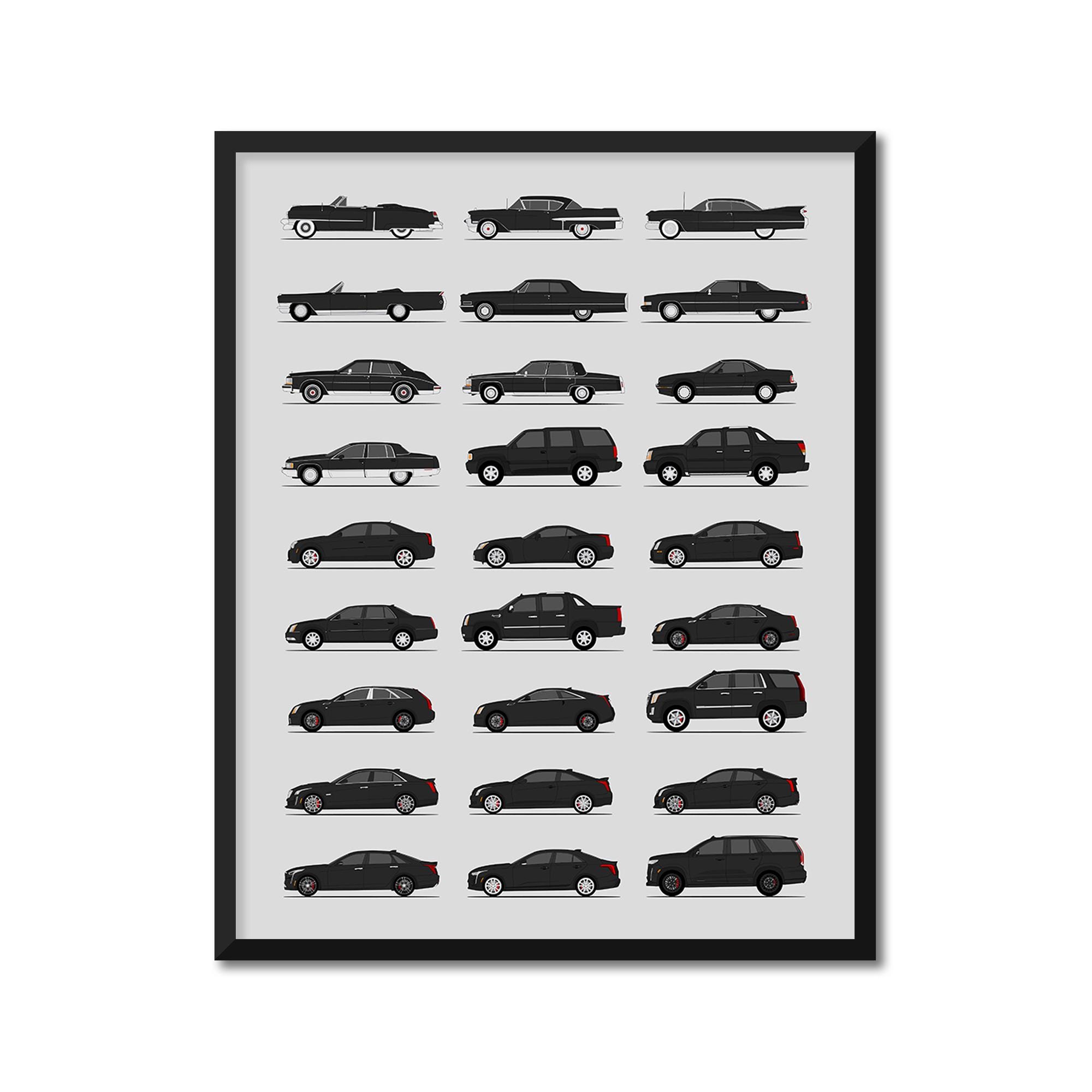 Cadillac Car Poster (side Profile) Print Wall Art Decor of the Best of ...