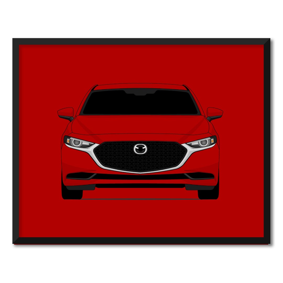 Mazda 3 BP (2019-present) 4th Generation Car Poster Print Wall Art ...